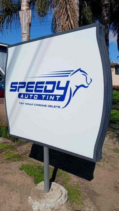 Speedy Auto Tint light up sign face replacement | Front Signs