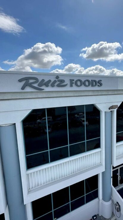Ruiz Foods building sign for exterior branding | Front Signs