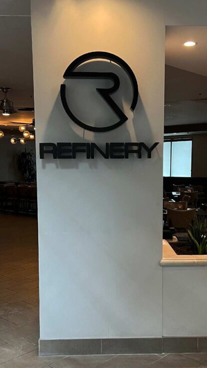 Refinery reverse channel letters for branding | Front Signs