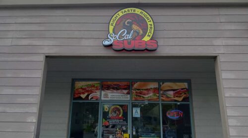 SoCal Subs light box sign for exterior branding | Front Signs
