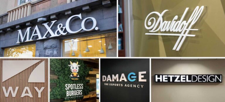 White Acrylic Signage for Classy Branding | Front Signs