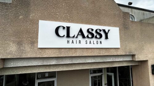 Classy Hair Salon modern sign for branding | Front Signs