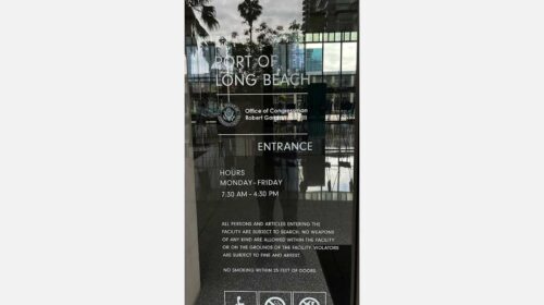 Port of Long Beach vinyl lettering for informative purposes | Front Signs
