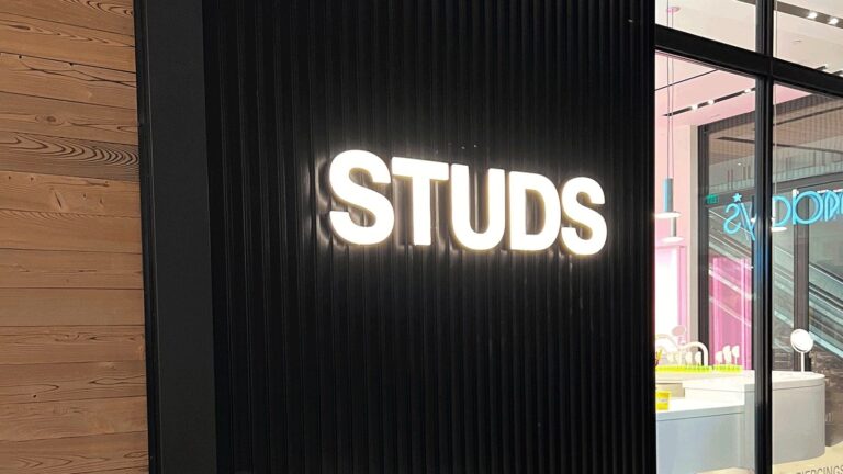 STUDS store sign for company exterior branding | Front Signs