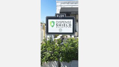 Dispense Shield Advertising double-sided aluminum sign | Front Signs