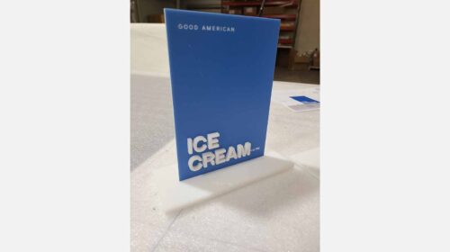Good American acrylic sign for company branding | Front Signs