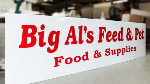 Lexan sign with Backlit Vinyl for a food store | Front Signs