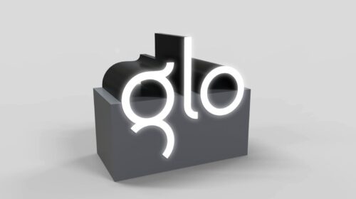 Illuminated stand signage rendering for Glo | Front Signs