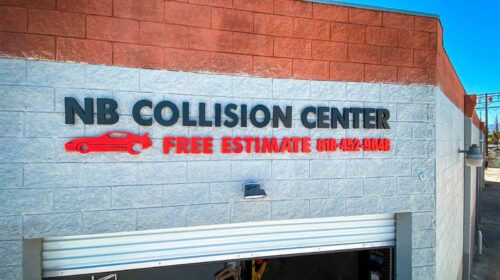 NB Collision Center PVC 3 dimensional letters | Front Signs