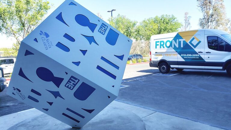 The Cube ice and entertainment center business sign | Front Signs