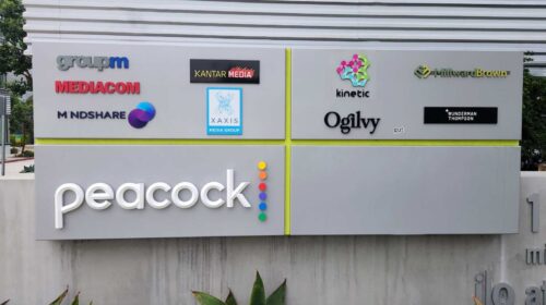 Peacock monument sign for exterior branding | Front Signs