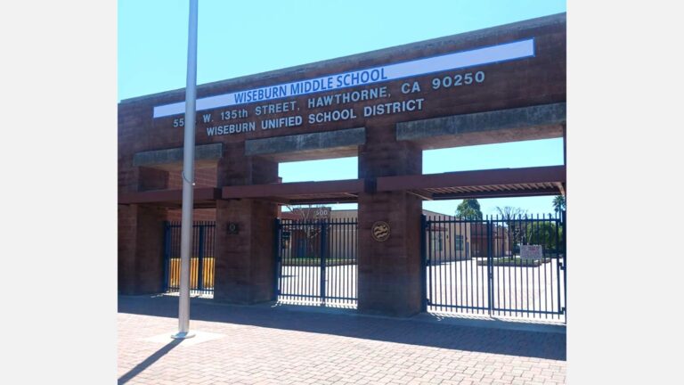 Wiseburn Middle School outdoor sign for branding | Front Signs