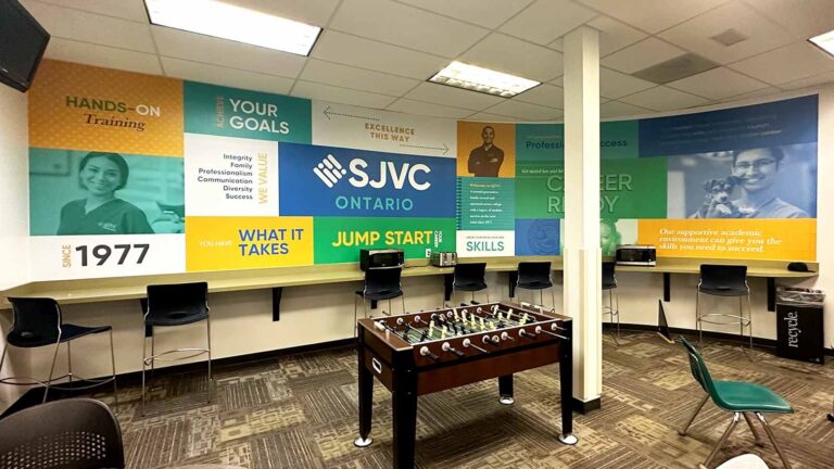 SJVC Ontario wall decals for interior design | Front Signs