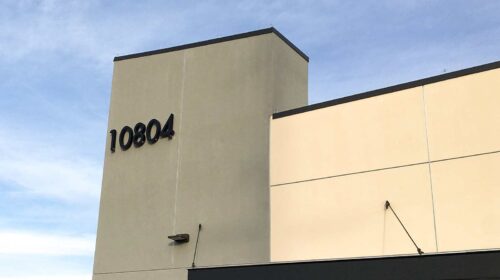 Backlit 3 dimensional address numbers on a building | Front Signs