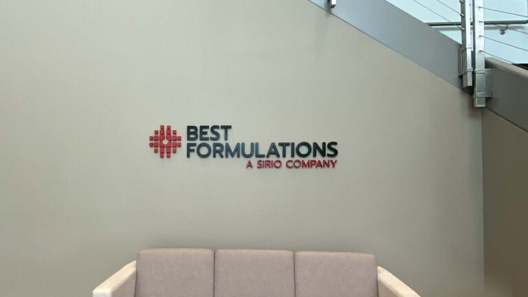 Best Formulations acrylic sign for interior branding | Front Signs