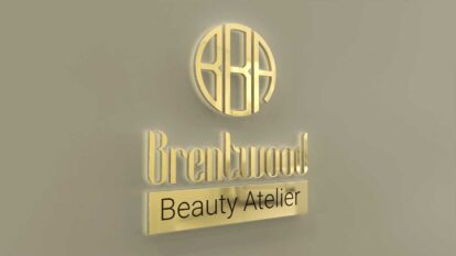 Brentwood beauty atelier sign graphic design | Front Signs
