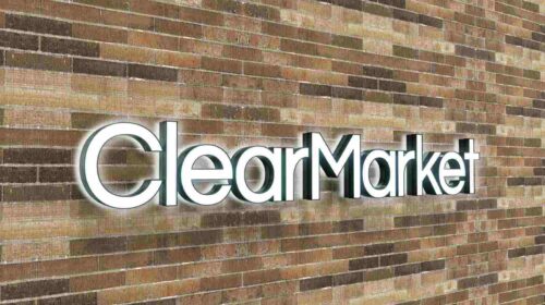3D rendering of channel letters for Clear Market | Front Signs
