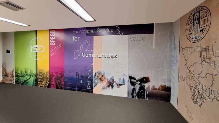 LA County Internal Services Department wall decal | Front Signs