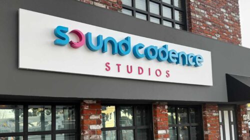 Sound Cadence Studios outdoor sign for exterior branding | Front Signs