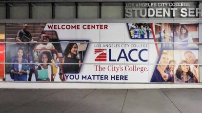 Los Angeles City College window decal for exterior branding | Front Signs