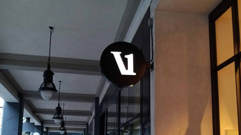 Fathom Development Services light box sign installation | Front Signs