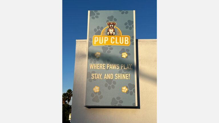 Pup Club Light Box Sign Face Replacement | Front Signs