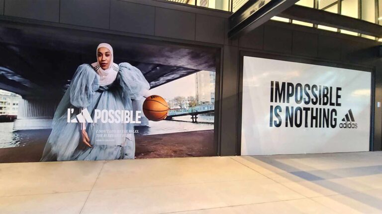 Large-scale promotional window decals made of vinyl | Front Signs