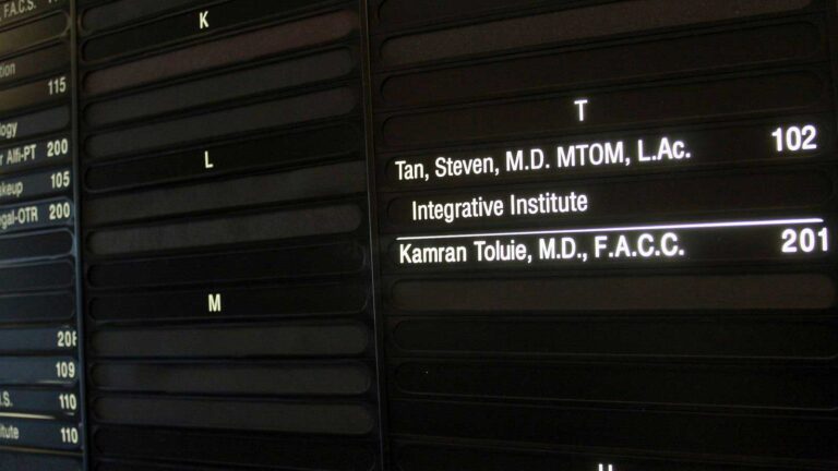 Close look to a LED illuminated directory sign | Front Signs