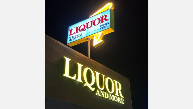 Liquor and More Outdoor Displays for Branding | Front Signs