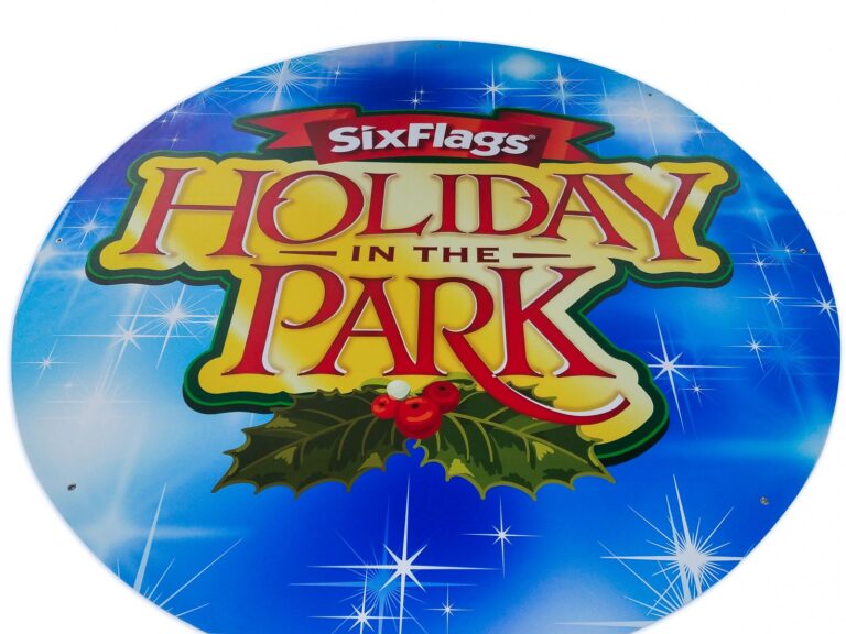 Holiday lightbox sign for a park entrance | Front Signs